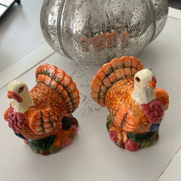 Holiday | New Set Of Vintage Thanksgiving Turkey Ceramic Salt Pepper ...